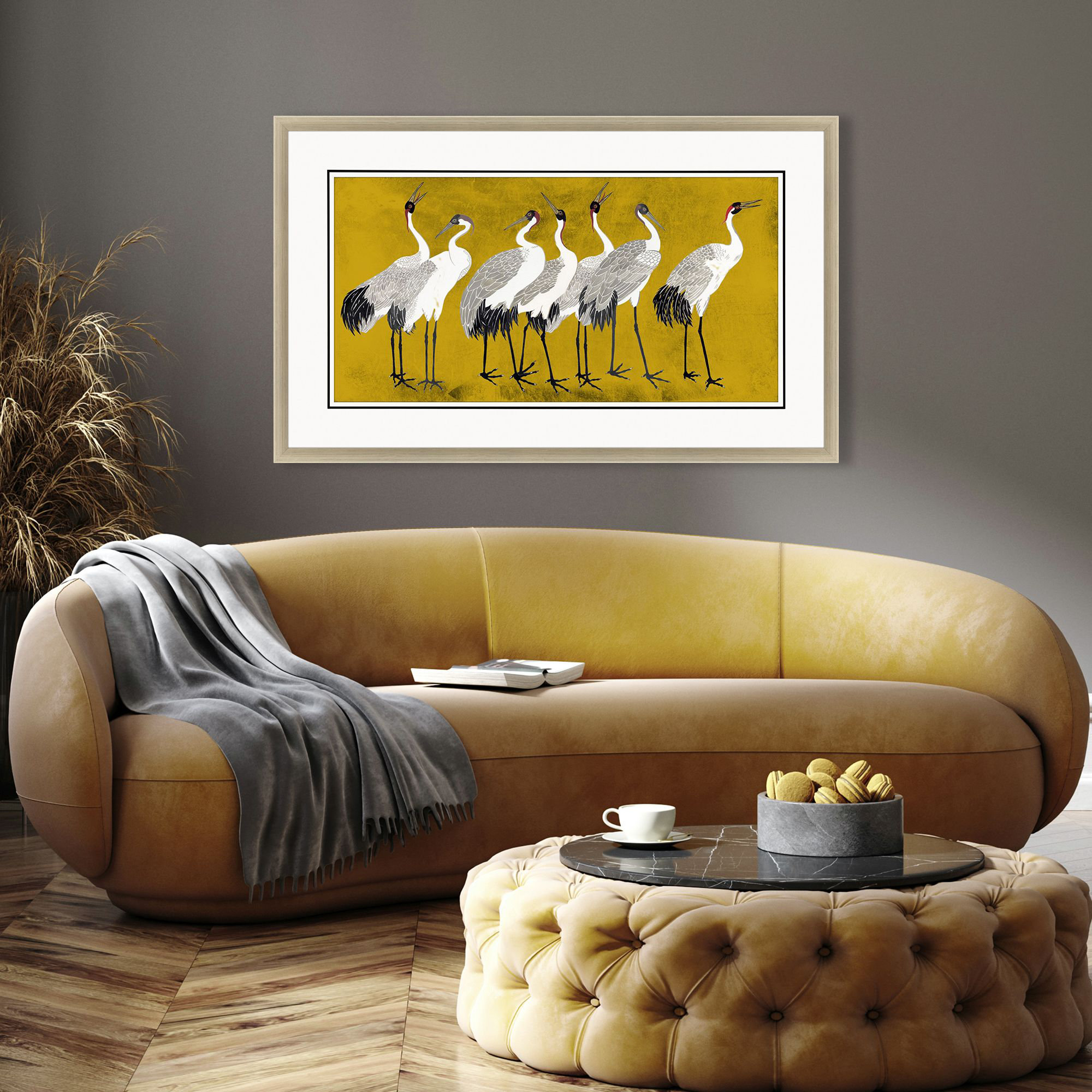Paragon Song of the Crane II by Wang - Single Picture Frame Print | Wayfair
